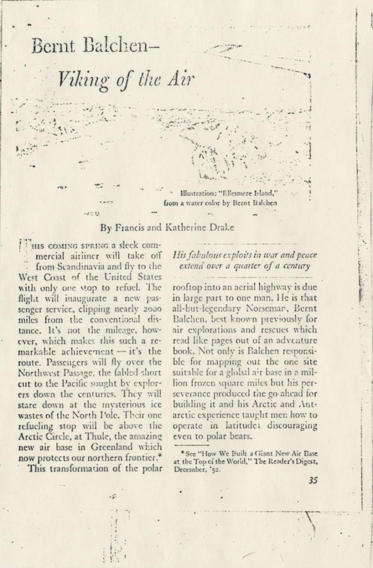 Bernt Balchen - Canada's Aviation Hall of Fame