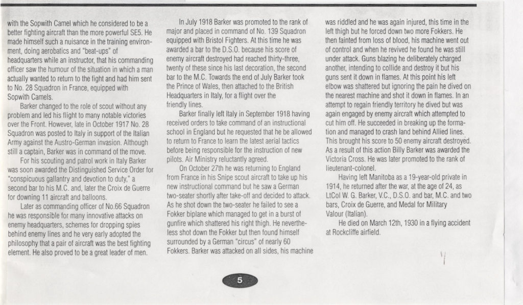 William George Barker - Canada's Aviation Hall of Fame