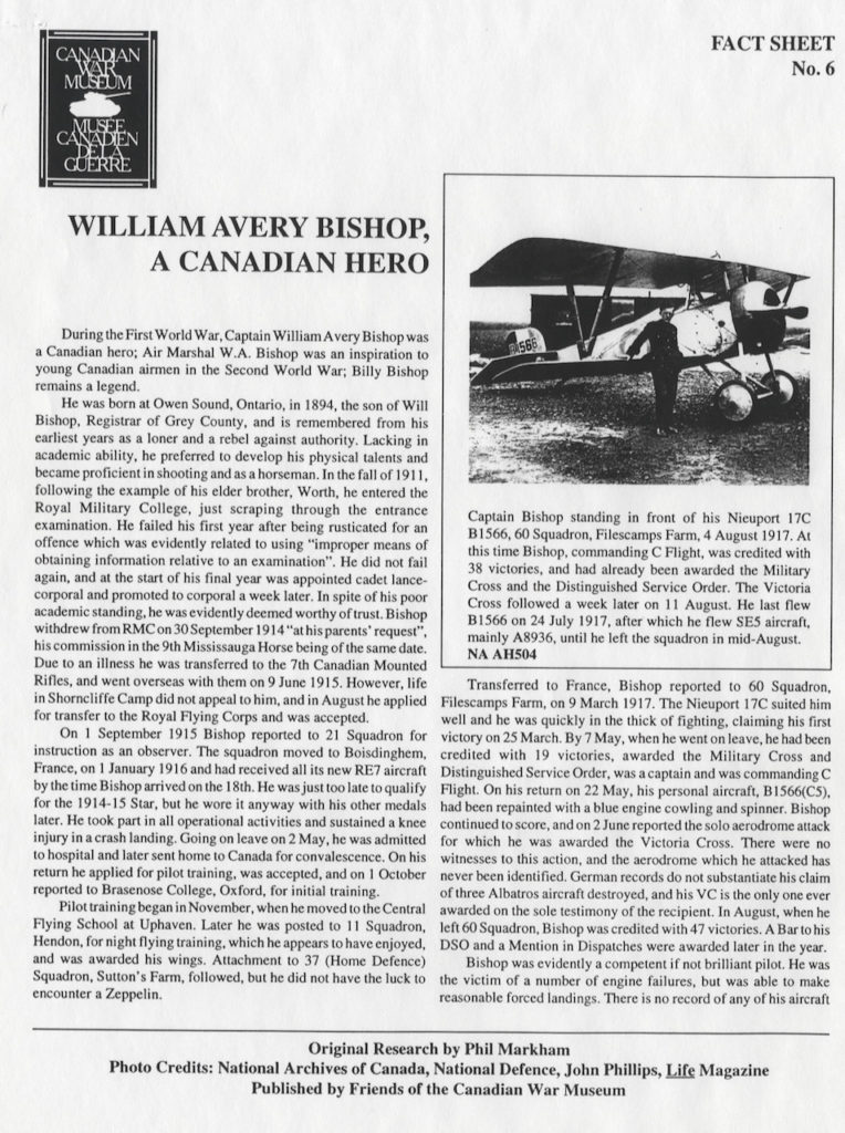 William Avery Bishop - Canada's Aviation Hall of Fame
